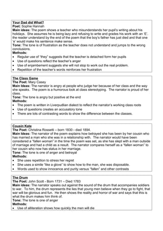 English literature-poetry-crib-sheets-1 | DOC