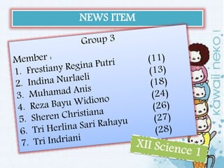 English : News Item | PPTX