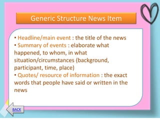English : News Item | PPT