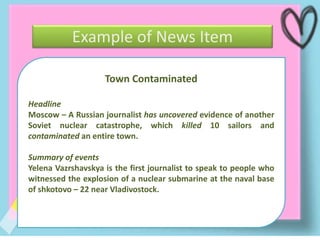 English : News Item | PPTX