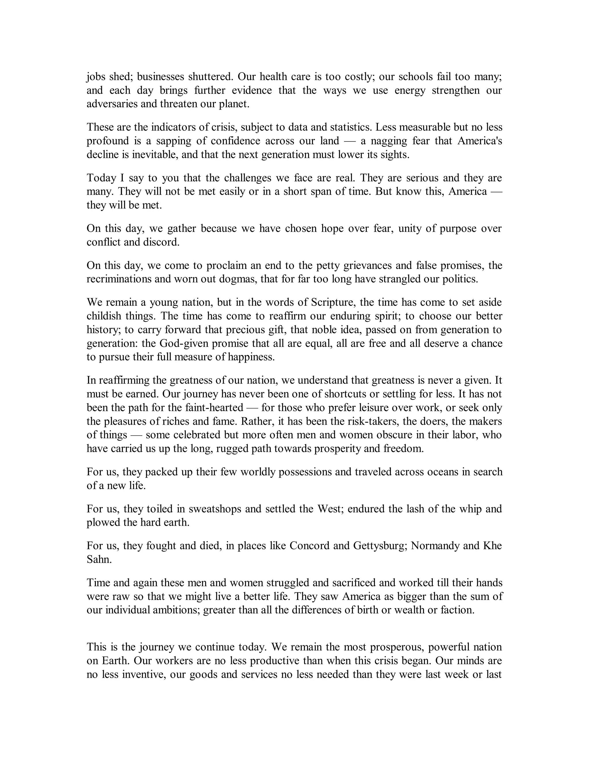 English original-speech obama-inaugural-speech | PDF