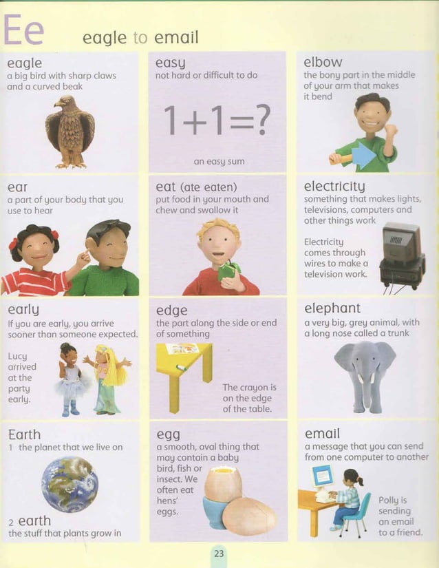 English picture dictionary from A to Z free to download in PDF