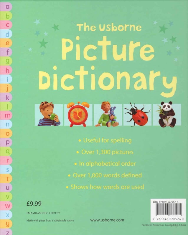 English picture dictionary from A to Z free to download in PDF
