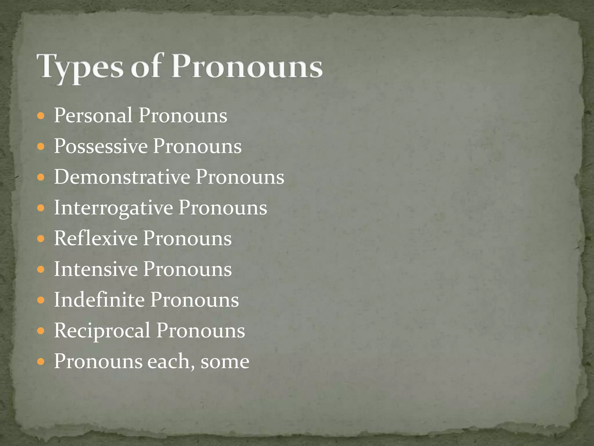 English power point pronoun | PPT
