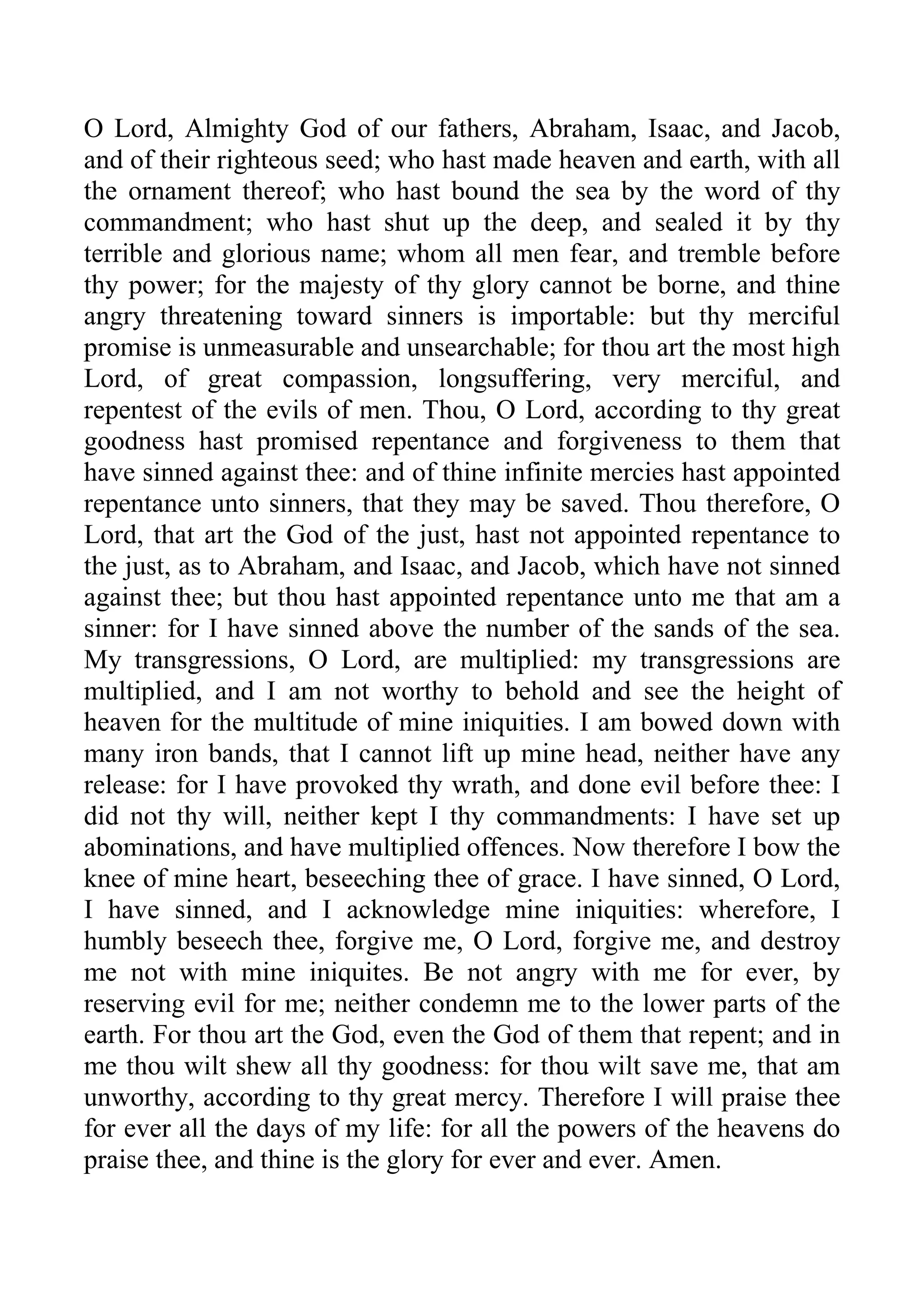 English - Prayer of Manasseh.pdf | Christianity | Religion & Spirituality