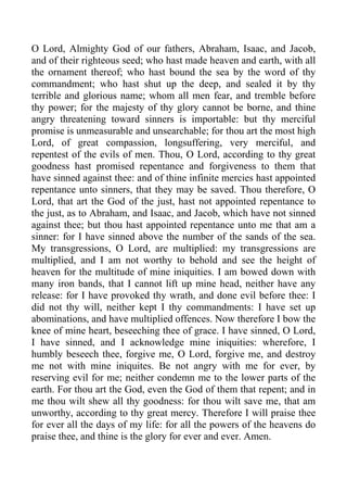 English - Prayer of Manasseh.pdf | Christianity | Religion & Spirituality