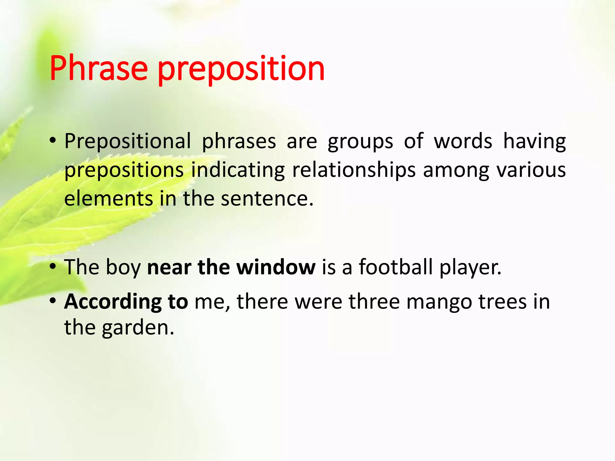prepositions | PPTX