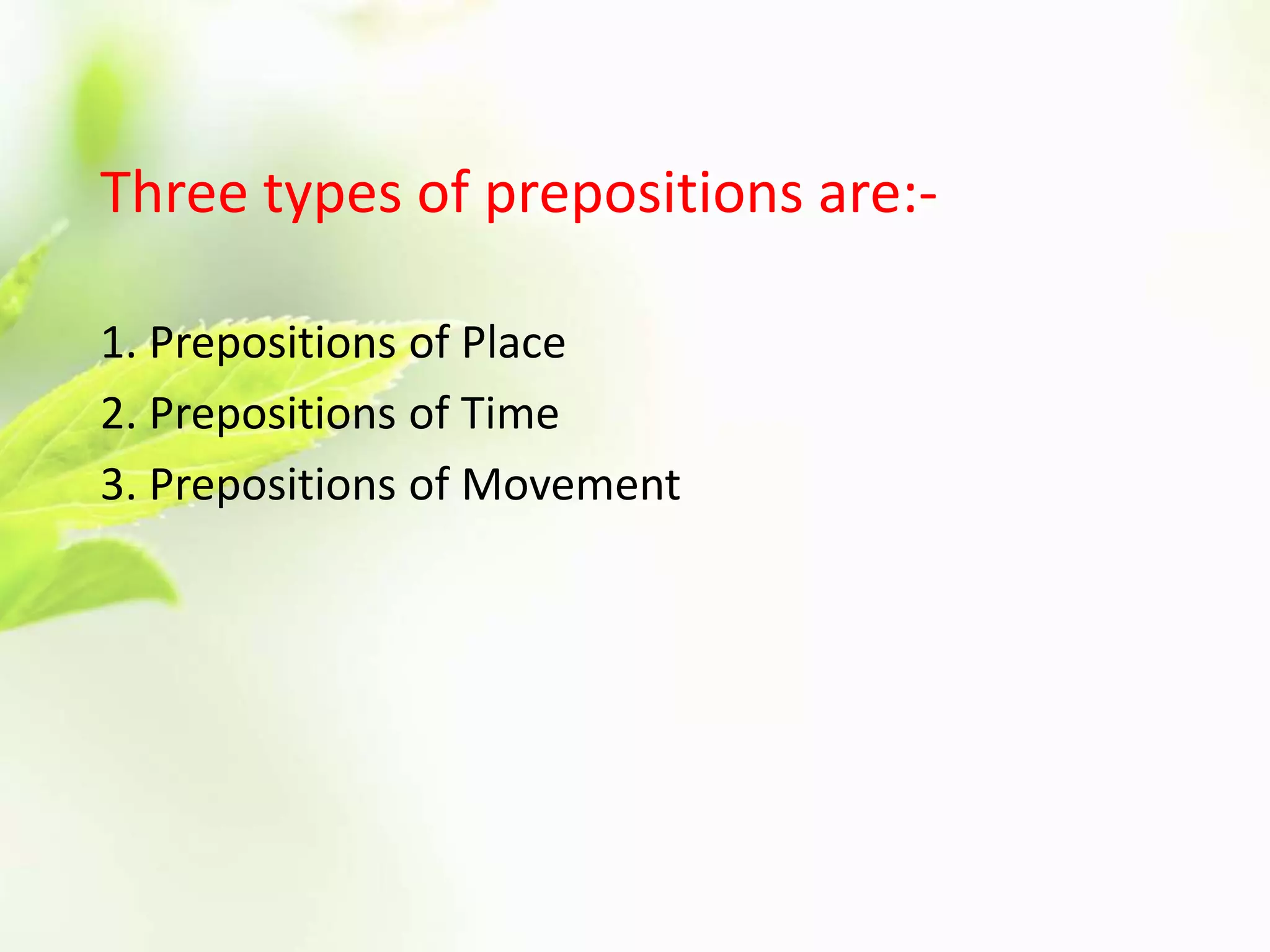 prepositions | PPTX