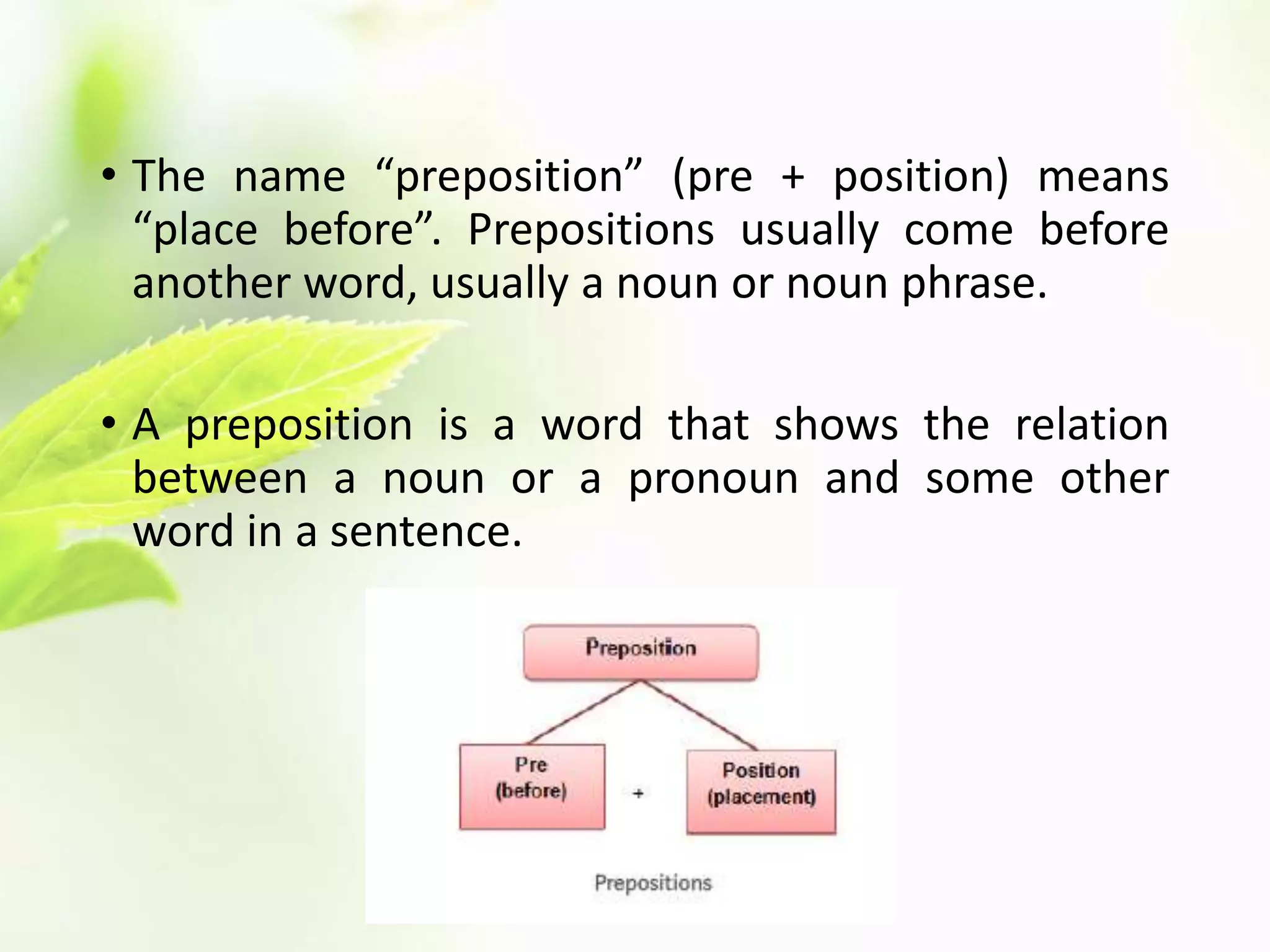prepositions | PPTX