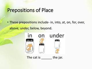 prepositions | PPTX