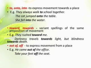 prepositions | PPTX