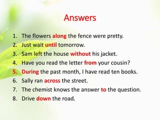 prepositions | PPTX