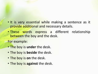 prepositions | PPTX