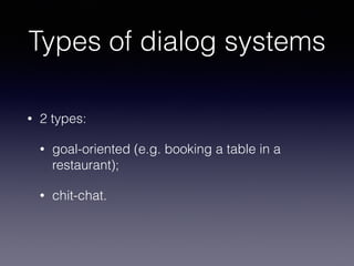 Dialog Systems | PPT