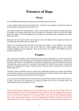 English - Prisoners of Hope - To open the blind eyes, to bring out the ...