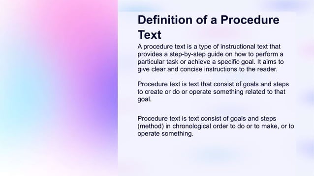 English Procedure Text for tenth grade student.pptx | Desserts and ...