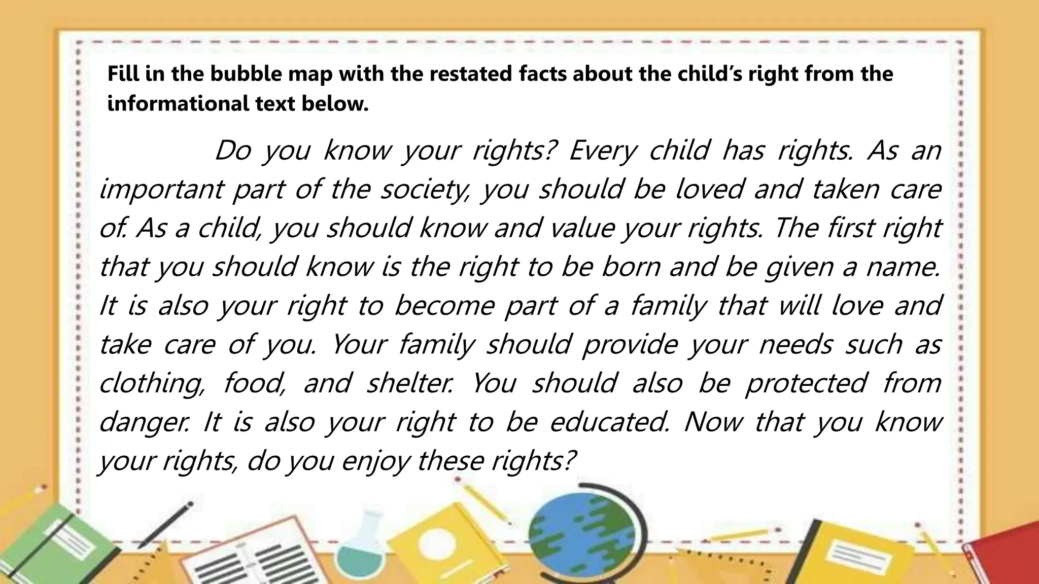 Q4-W6-Restating Informational Text Grade 3 | PPTX