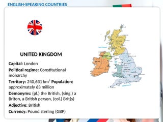 English speaking countries and nationalities | PPT