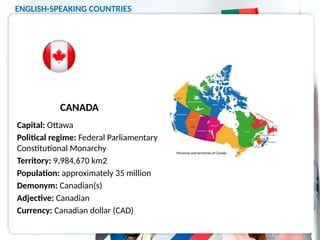 English speaking countries and nationalities | PPT