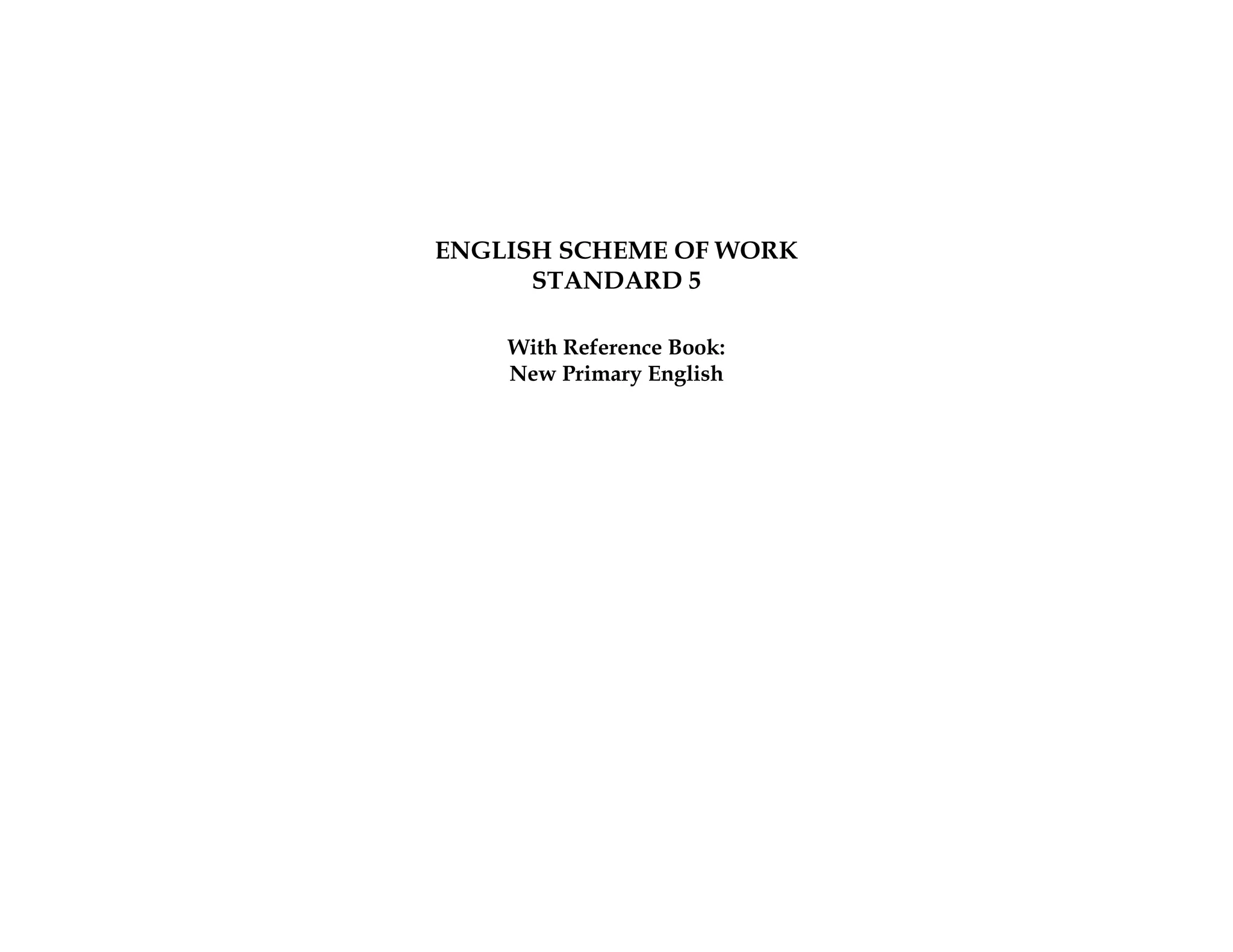 ENGLISH-STD-5-SCHEMES-OF-WORK-2019 docx download | DOCX