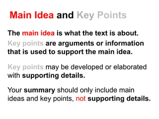 English - Summarizing Lesson.ppt