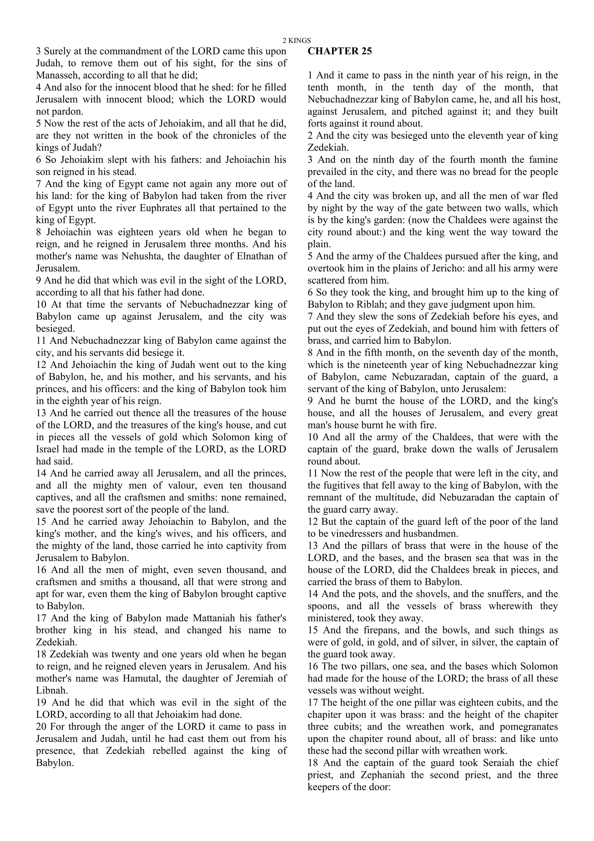 English The Book Of 2nd Kings King James Bible Pdf