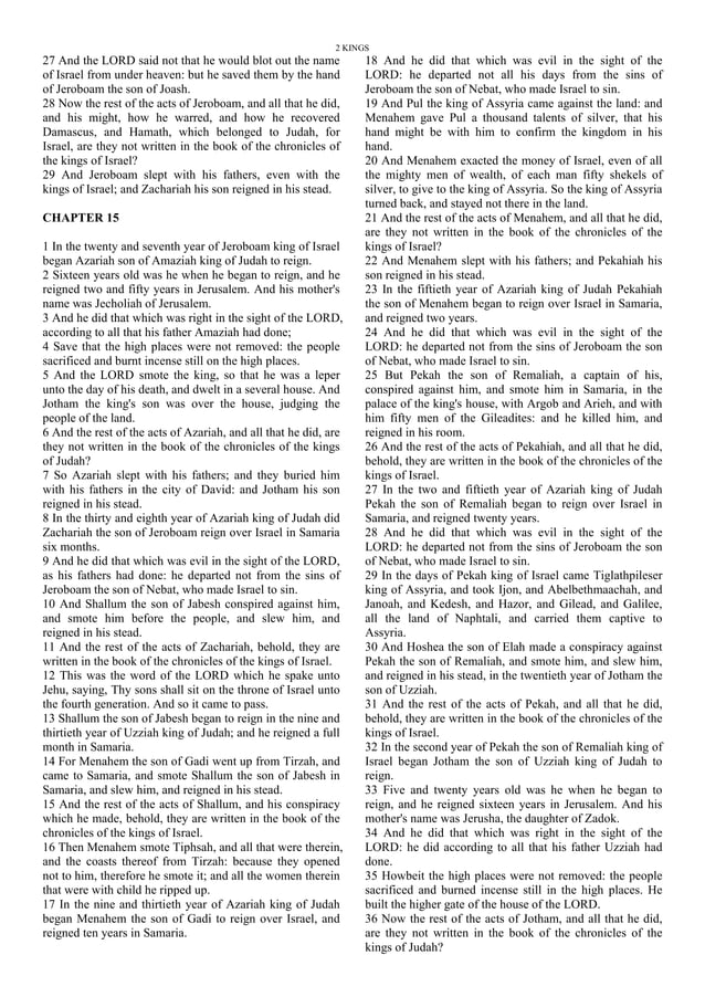 English - The Book of 2nd Kings - King James Bible.pdf