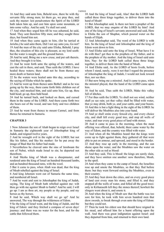 English The Book Of 2nd Kings King James Bible Pdf