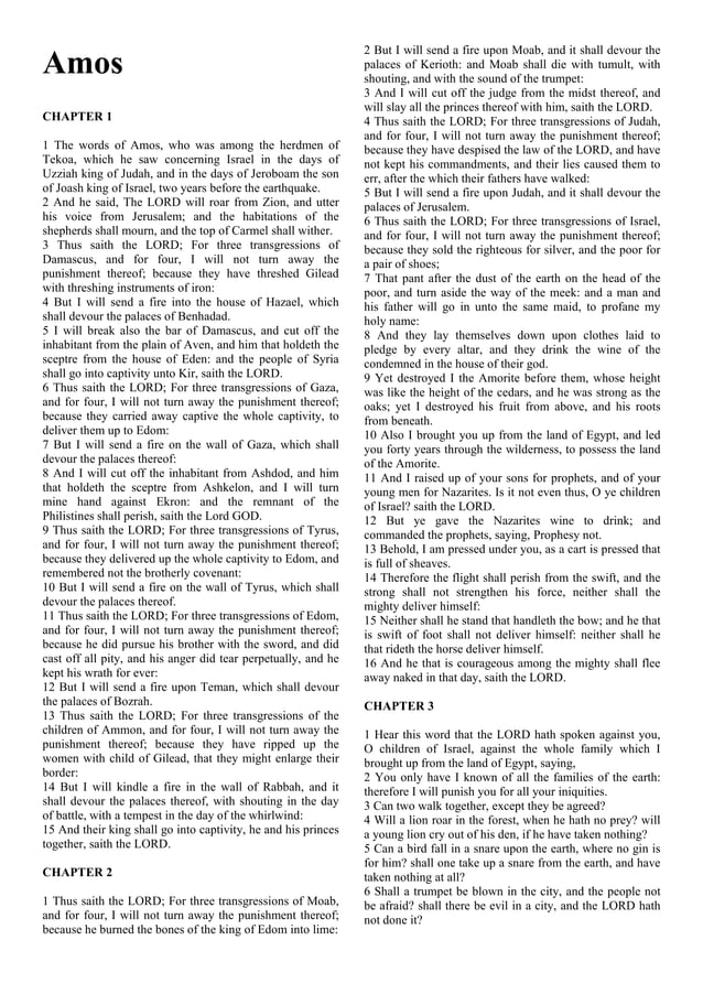 English - The Book of Prophet Amos - King James Bible.pdf