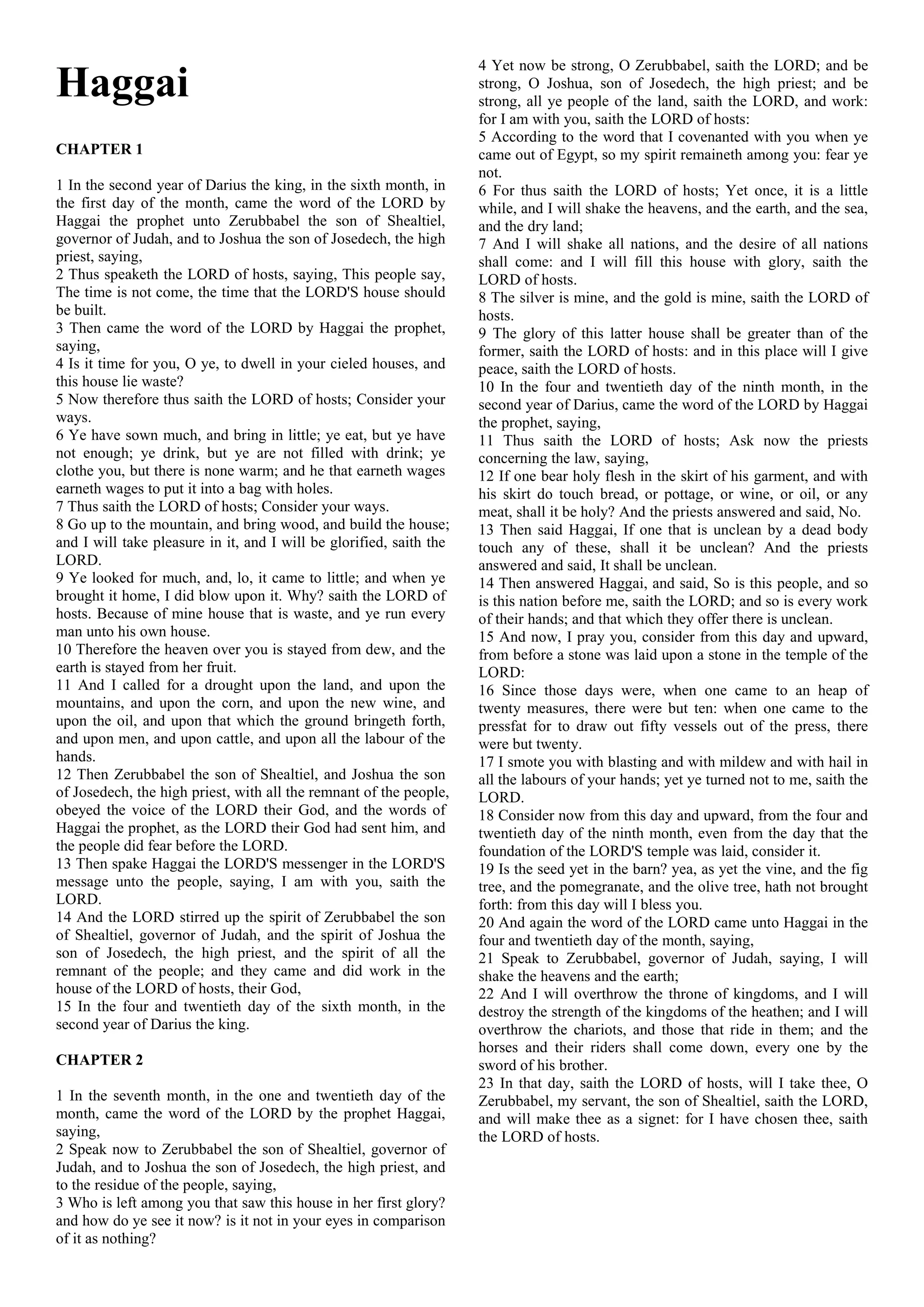 English - The Book of Prophet Haggai.pdf | Judaism | Religion ...