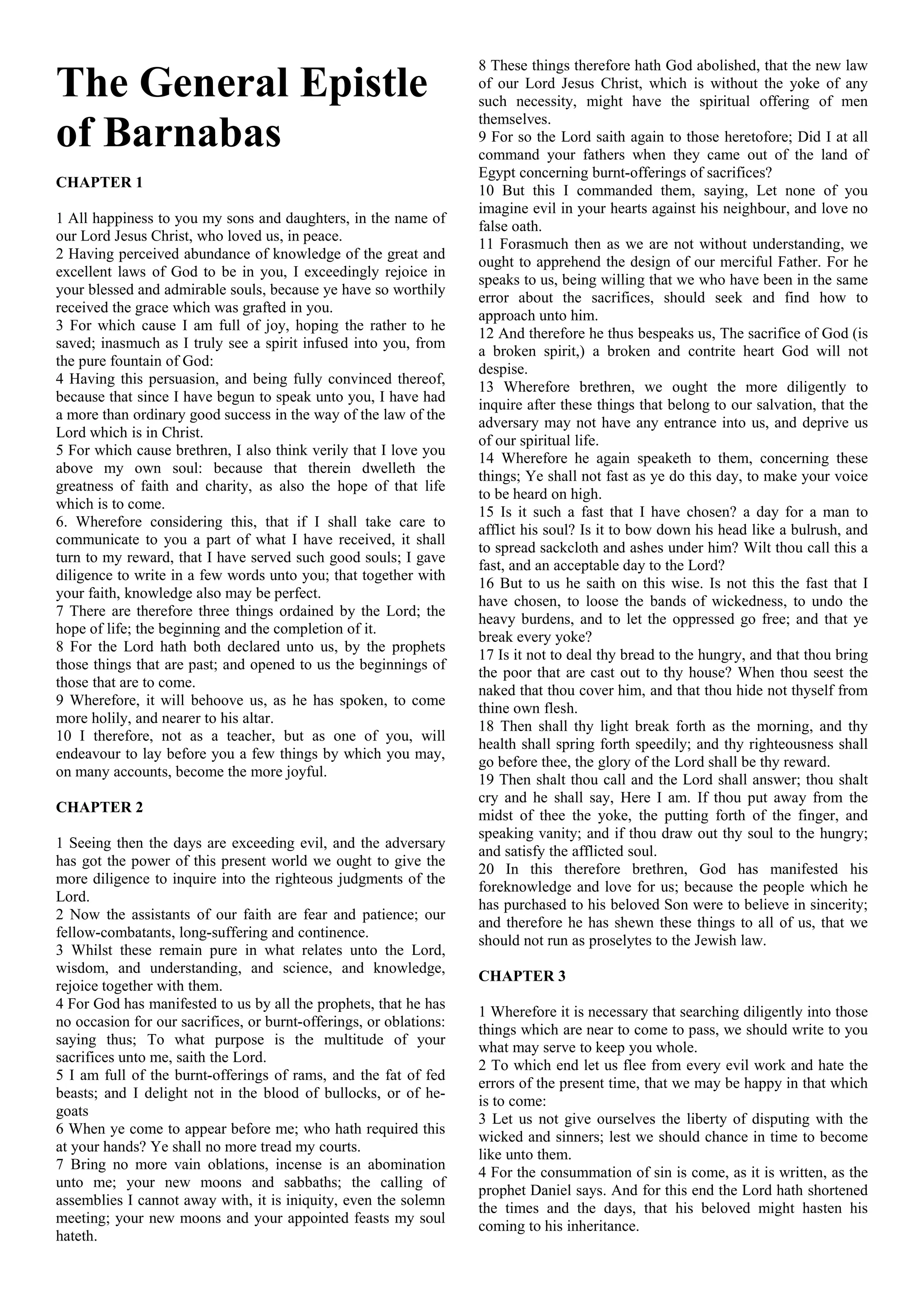English - The General Epistle of Barnabas.pdf