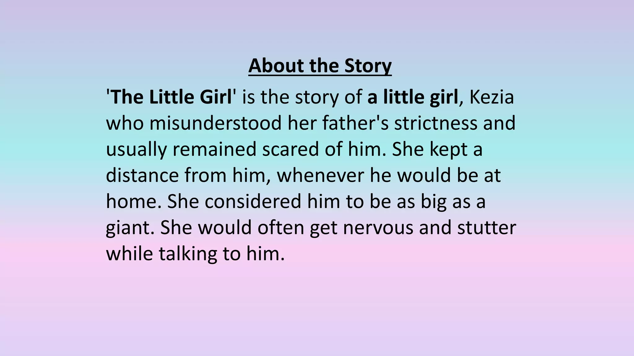 English the littel girl - ppt | PPTX