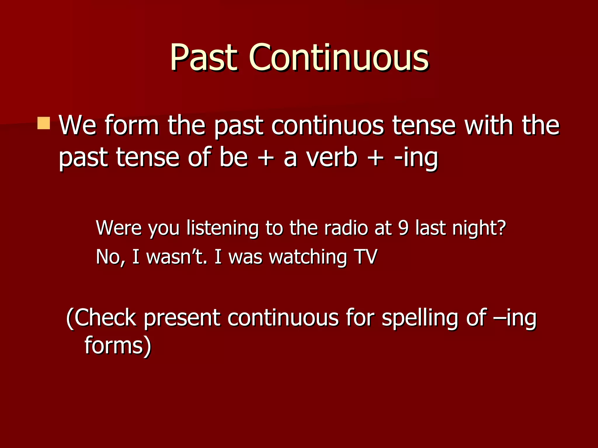 English -the_past_tense | PPT