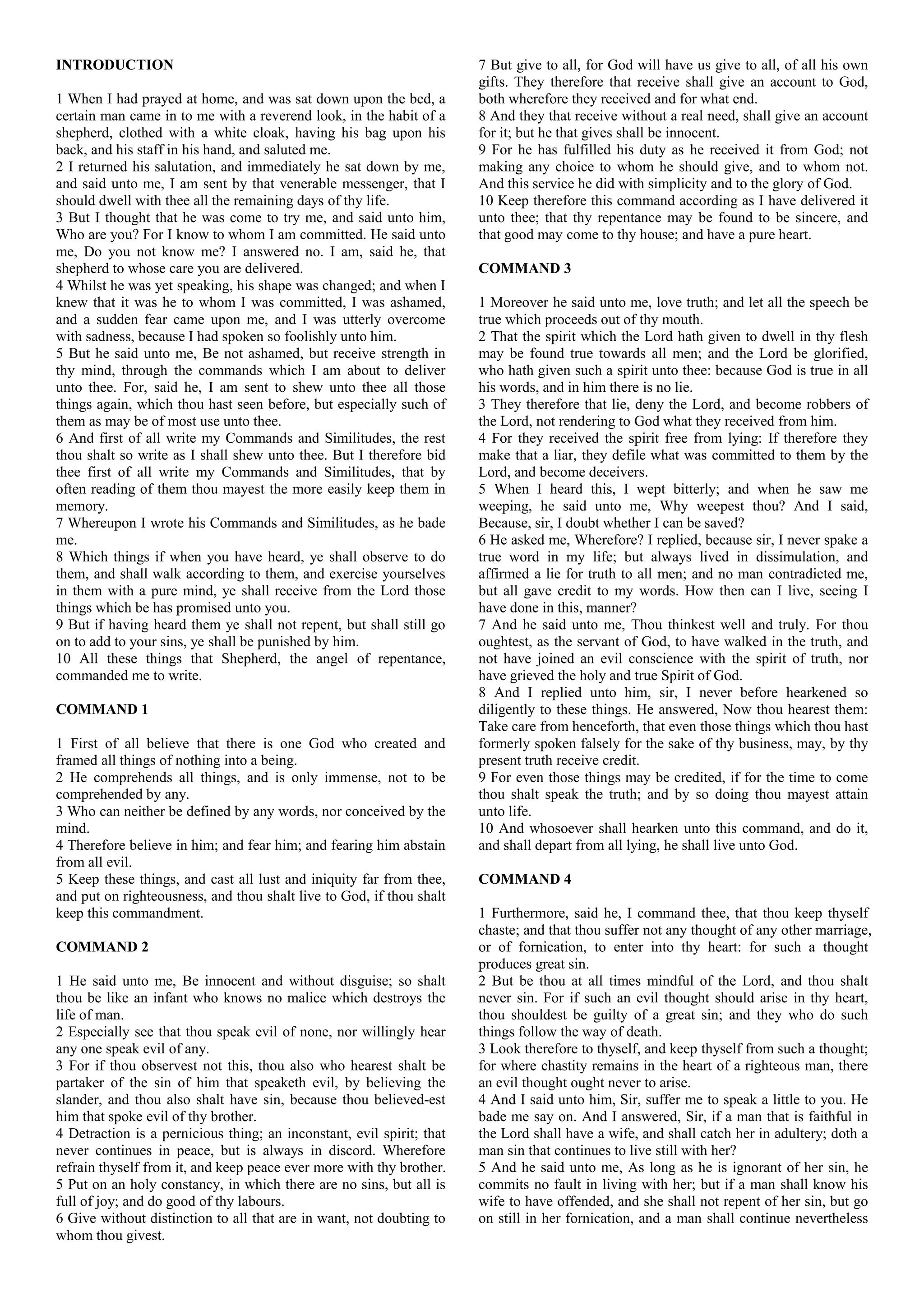 English - The Second Book of the Shepherd of Hermas, which is called ...