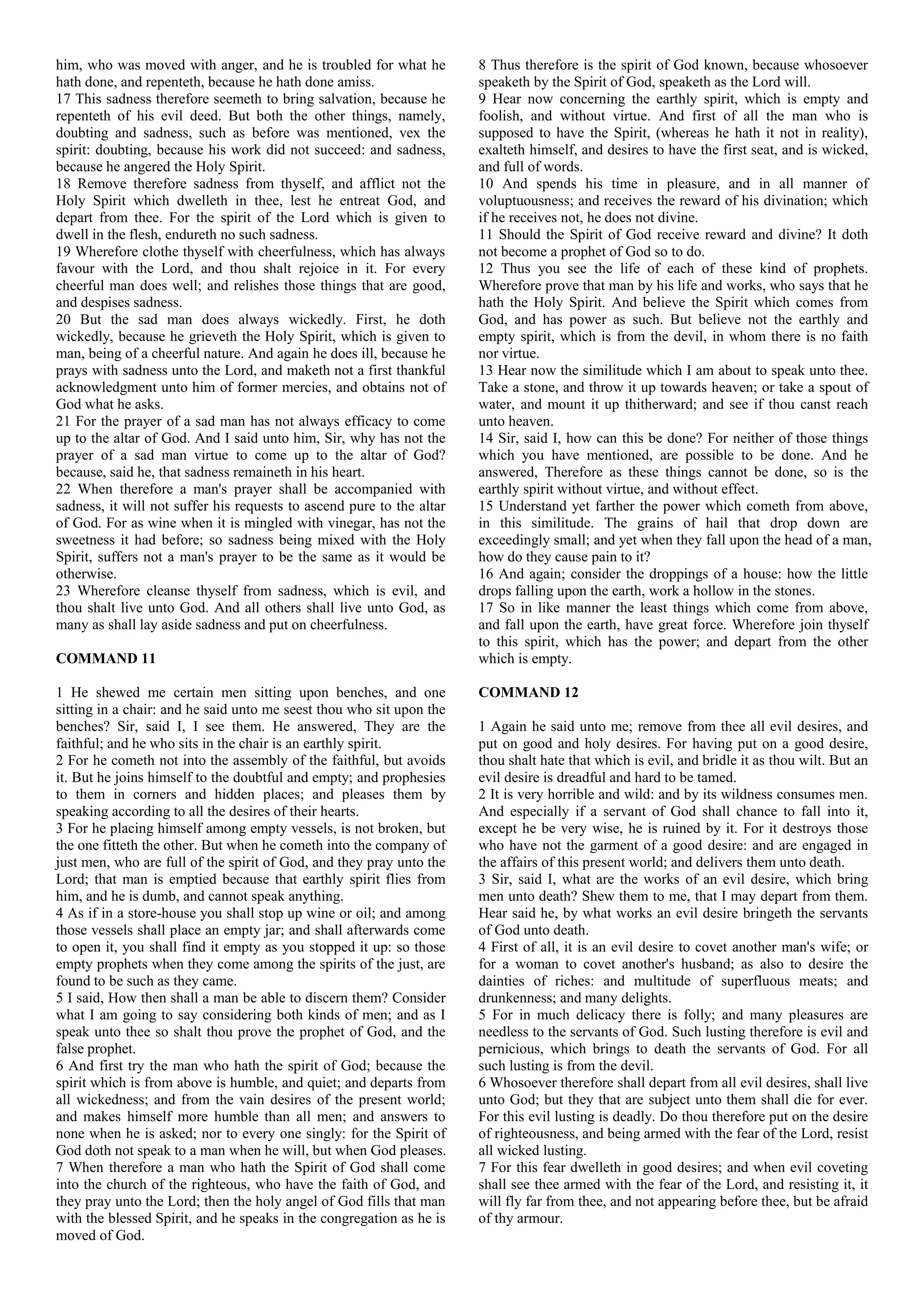 English - The Second Book of the Shepherd of Hermas, which is called ...
