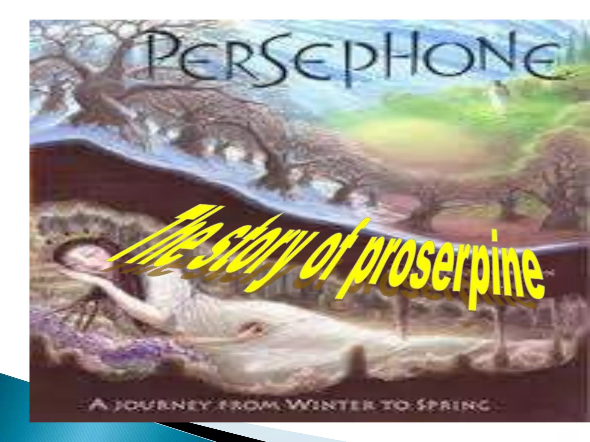 English the story of proserpine | PPT