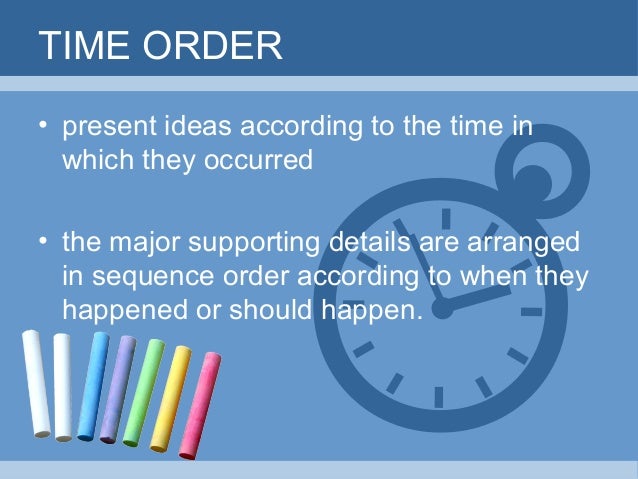 English Teaching Techniques-Time Order