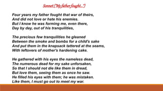 Sonnet ("My father fought...") | PPTX