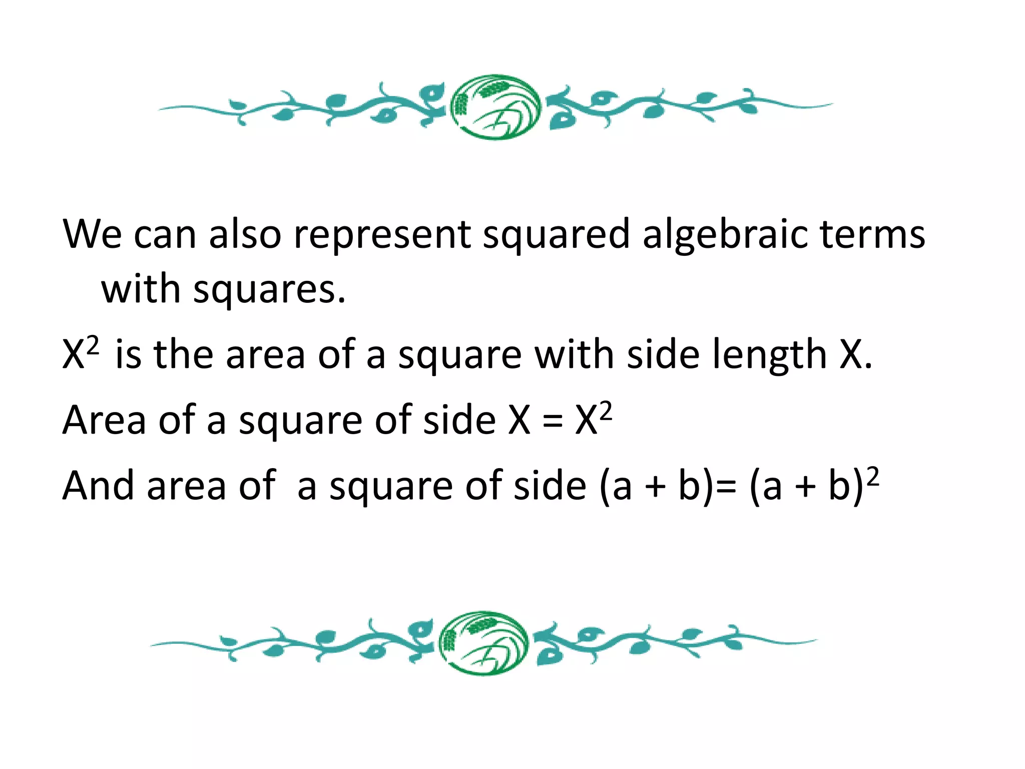 algebraic expression class VIII | PPTX