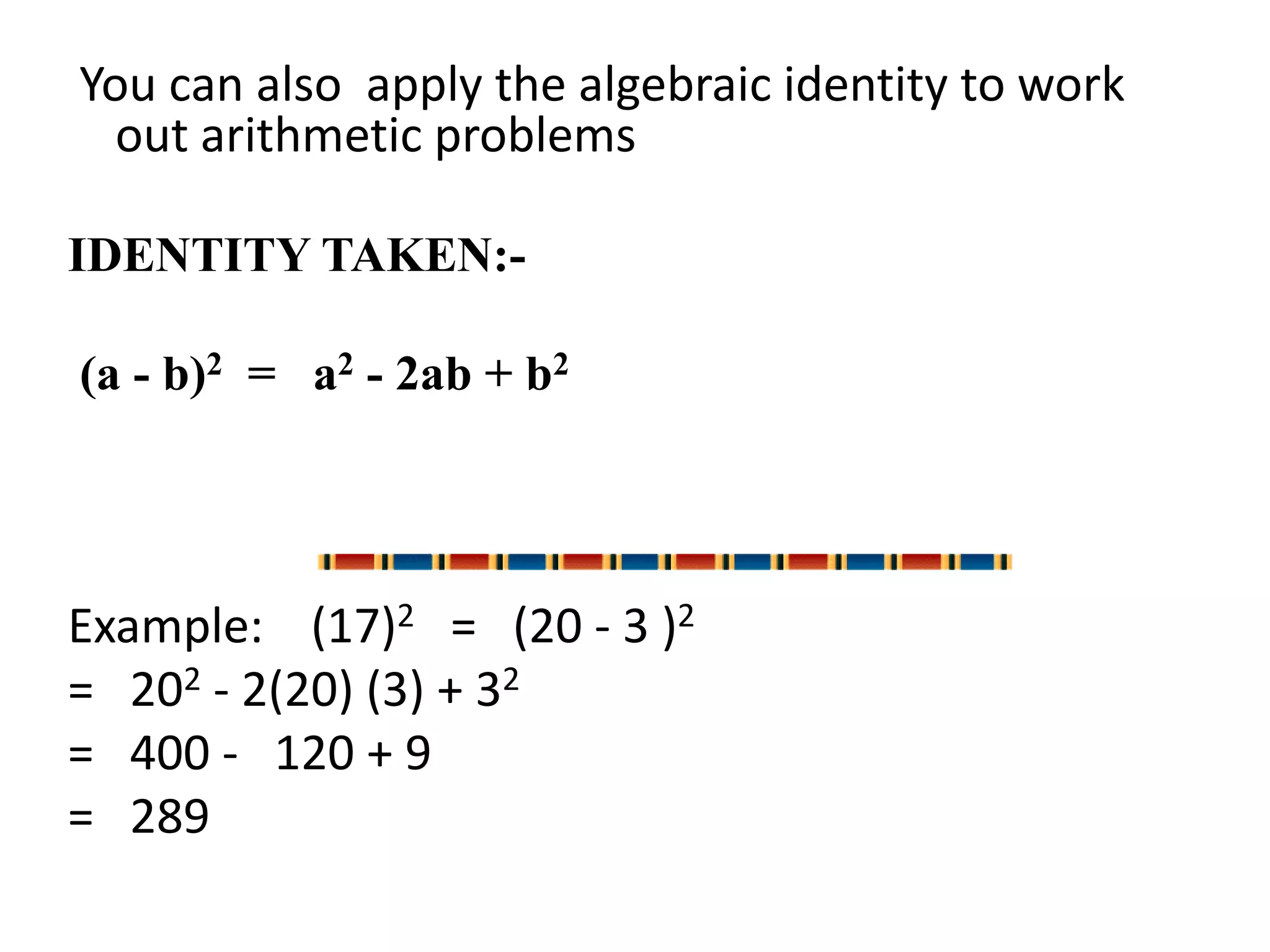 algebraic expression class VIII | PPTX