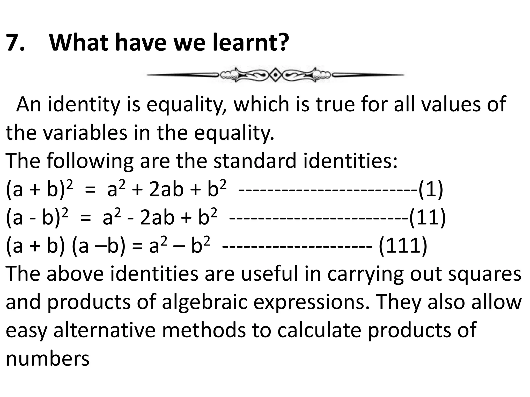 algebraic expression class VIII | PPTX