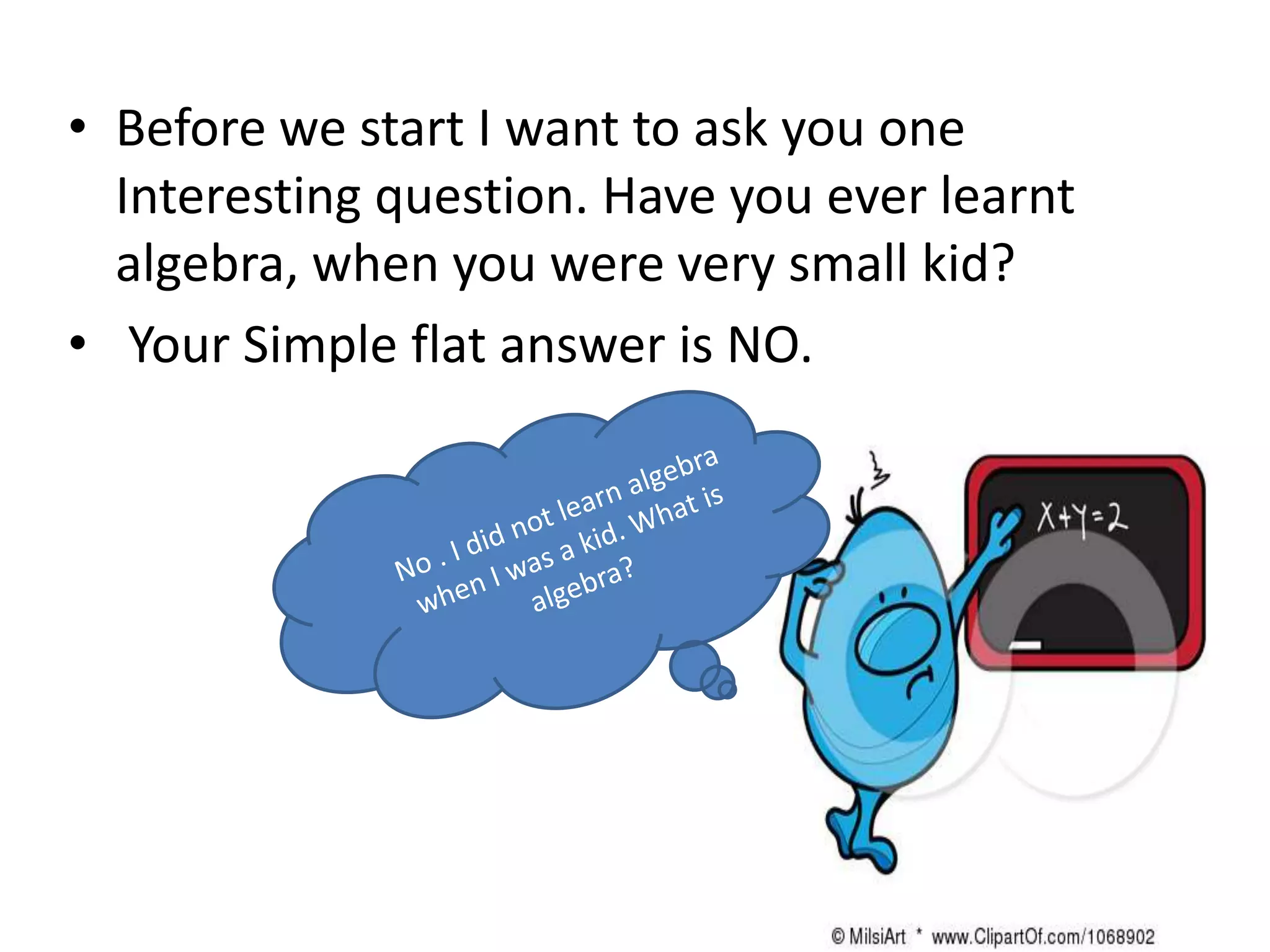 algebraic expression class VIII | PPTX