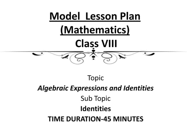 algebraic expression class VIII | PPTX | Education