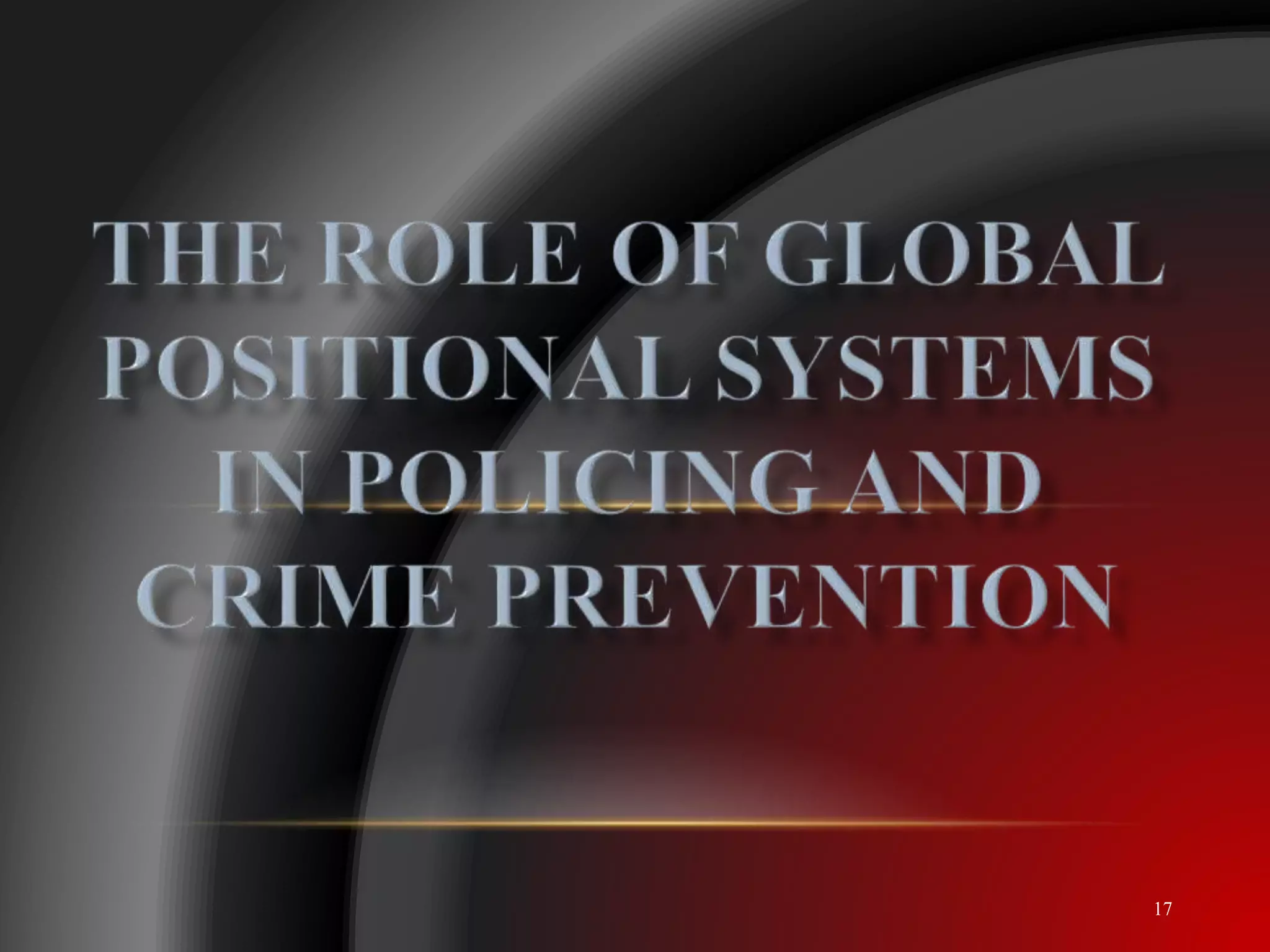 Role of Technology in crime prevention. | PPTX