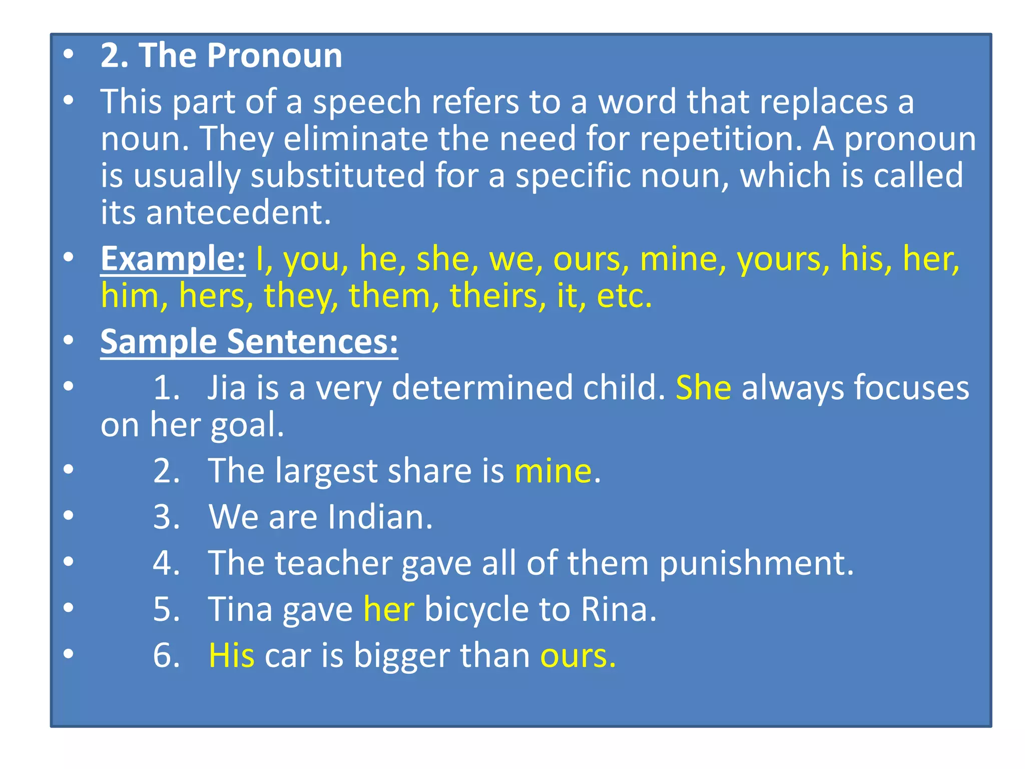 The Parts Of Speech | PPT