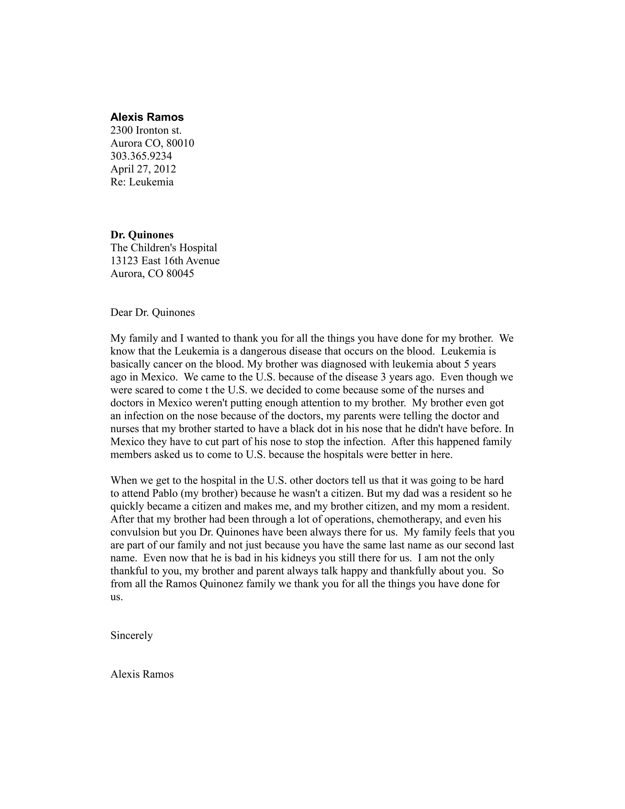 Leukemia Letter | DOC