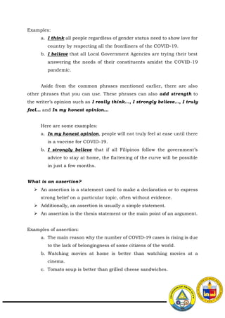 English 10 - Q2 - Quarter 2 module in english | PDF