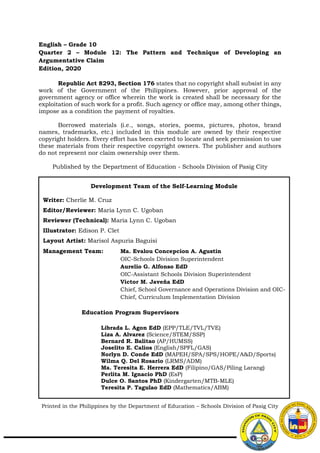 English 10 - Q2 - M12.pdf Quarter 2 module in english | PDF