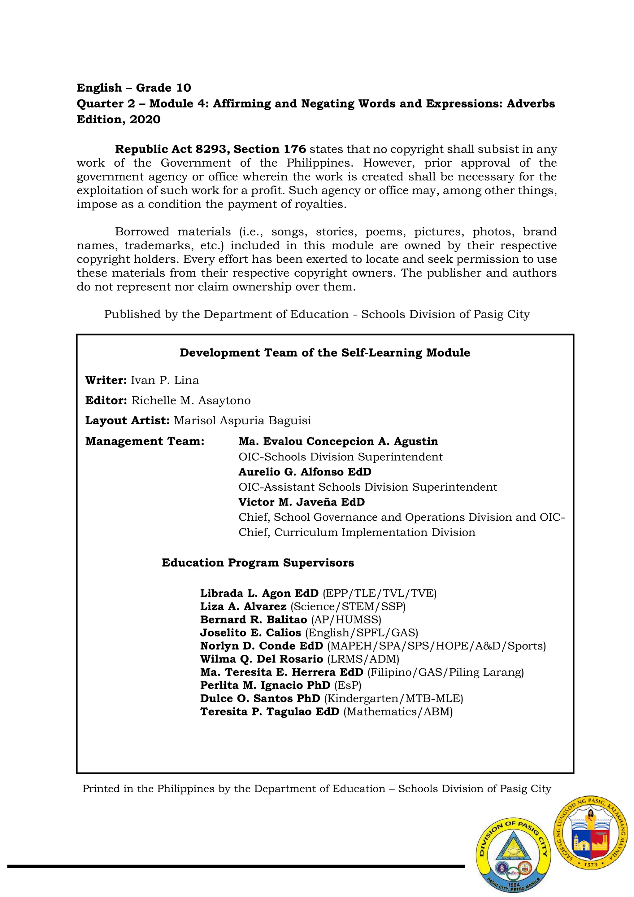 English 10 - Q2 - M5 Quarter 2 module in english | PDF