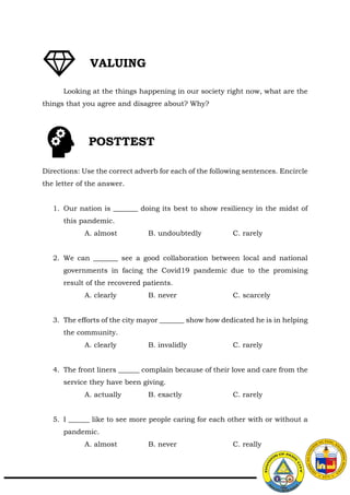 English 10 - Q2 - M5 Quarter 2 module in english | PDF